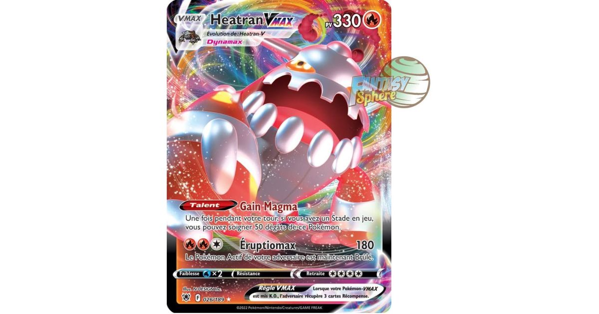 Heatran VMAX – Full Art Ultra Rare 26/189 – Schwert und Schild ...
